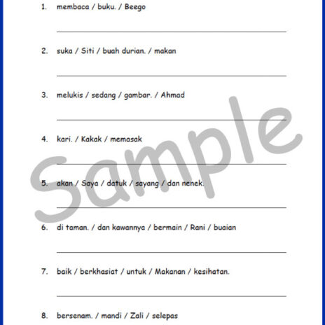 一年级 国语 第一次评估考卷 Standard 1 BM First Assessment Exam Paper - Zekolah.com