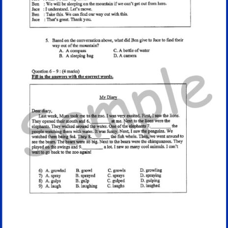 【UASA 华小考卷】六年级 UASA Exam Paper Standard 6 - Zekolah.com